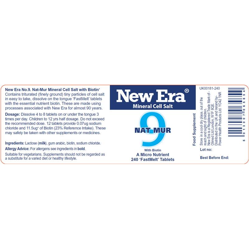 New Era No. 9 Nat. Mur. (Sodium Chloride) 240 TABLETS