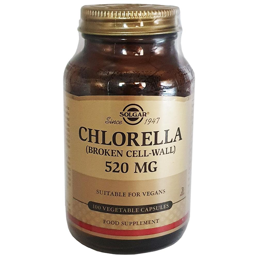 Solgar Chlorella 520mg 100 Vegetable CAPSULES