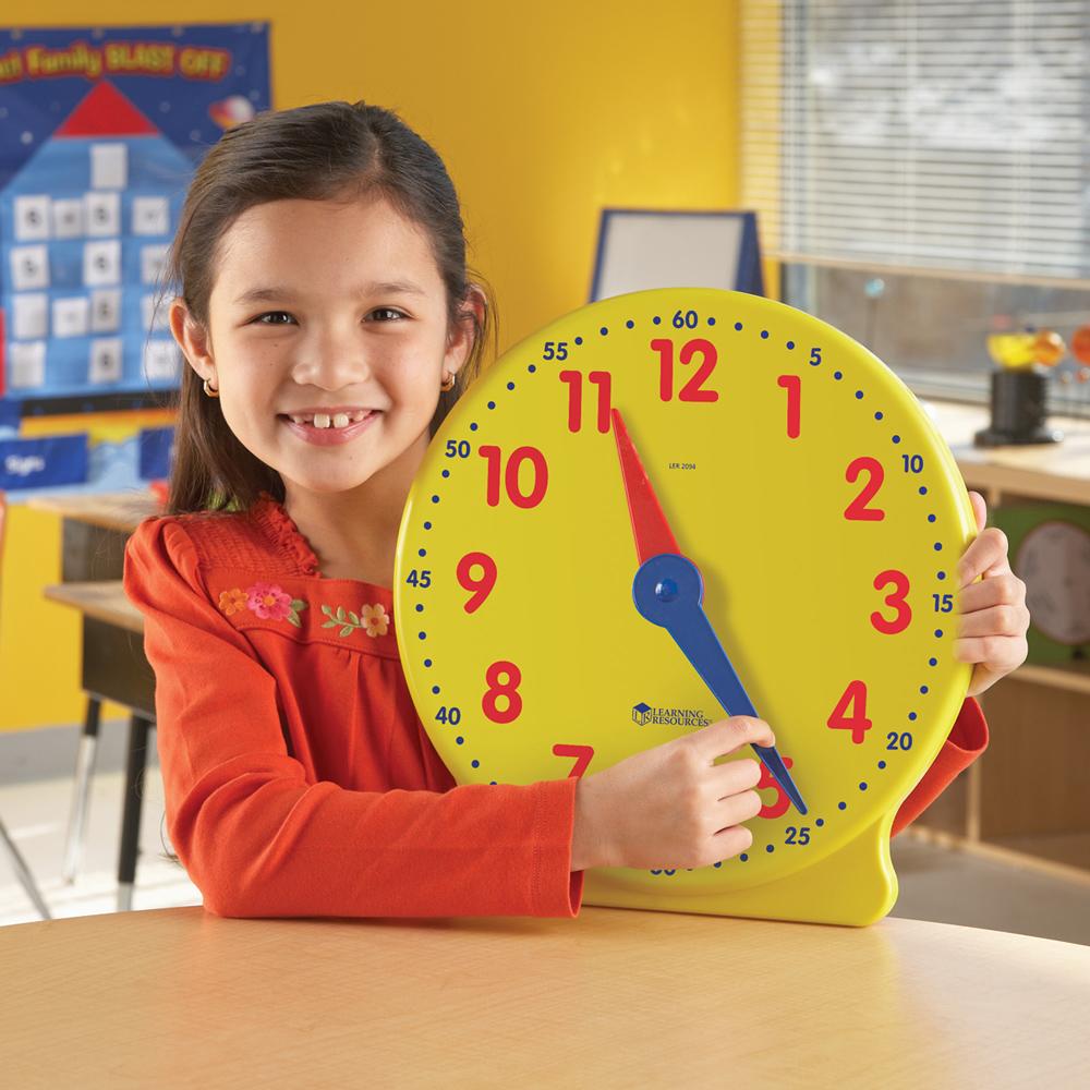 Learning Resources Big Time Learning Clock 12-Hour Demonstration Clock 33cm