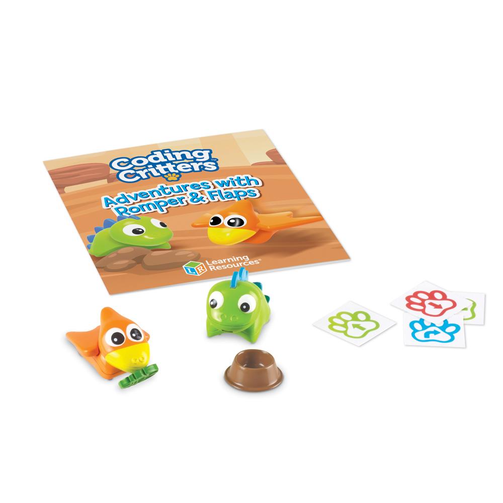 Learning Resources Coding Critters Pair-a-Pets ROMPER & FLAPS with Book