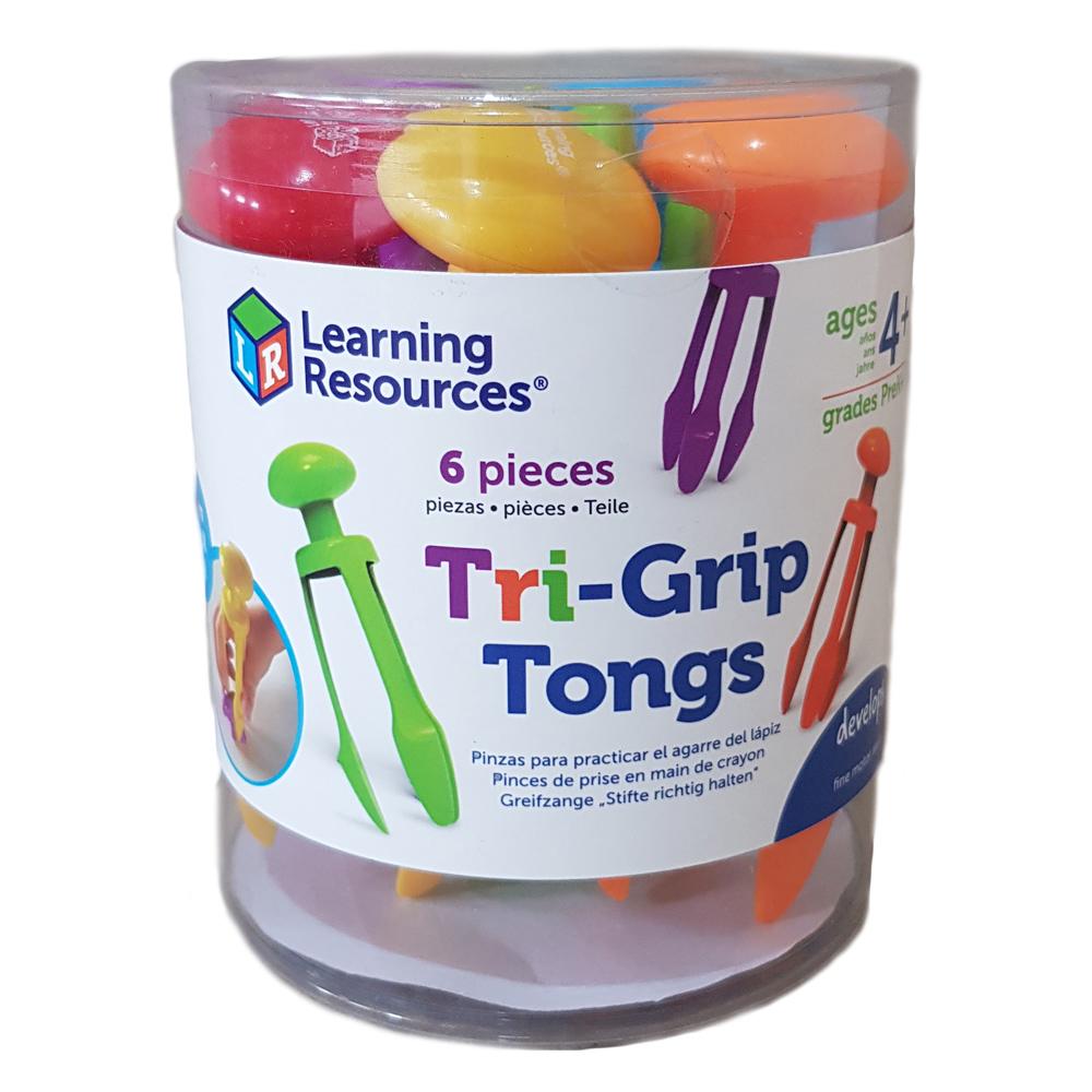 Learning Resources Tri-Grip Plastic Tongs (Set of 6)