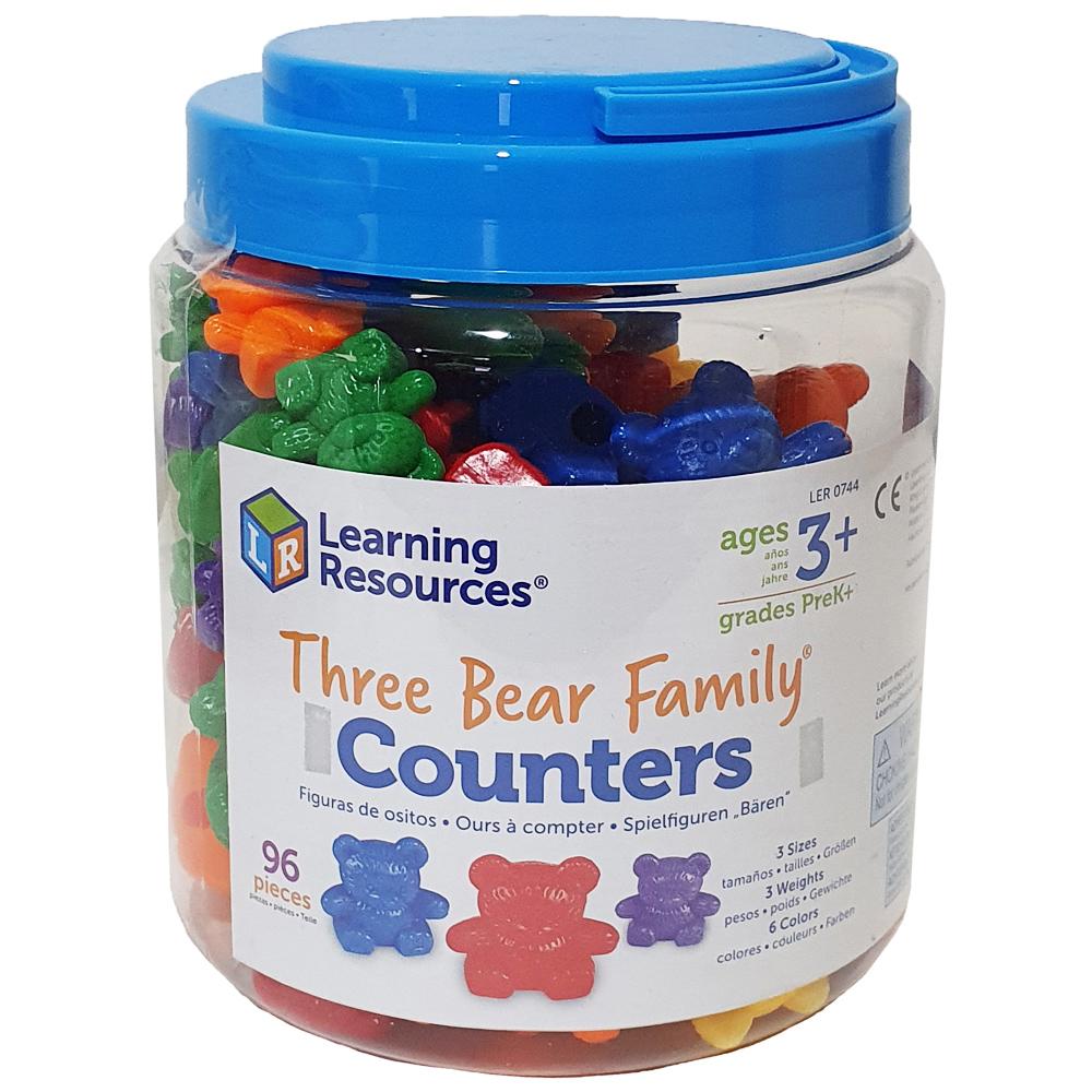 Learning Resources Three Bear Family Counters Rainbow Set Set of 96 6 ...