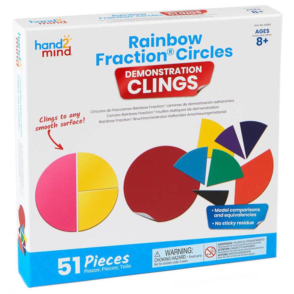 Learning Resources Hand2Mind Rainbow Fraction Circles Demonstration Clings Learning Resources Hand2Mind Rainbow Fraction Circles Demonstration Clings