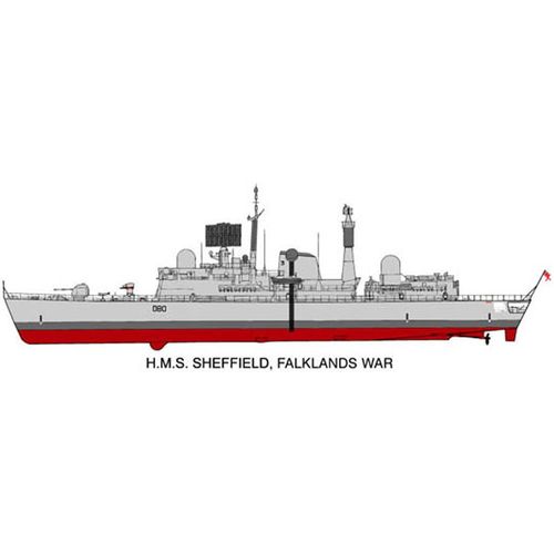 Dragon HMS Sheffield Type 42 Destroyer Ship Premium Model Kit Scale 1:700