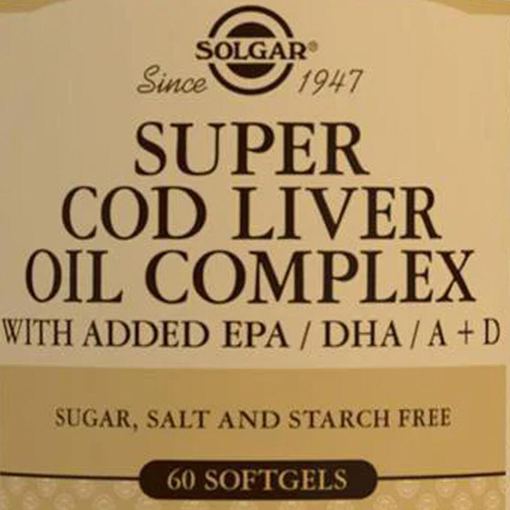 Solgar Super Cod Liver Oil Complex with EPA DHA Vitamin A and D 60 Softgels