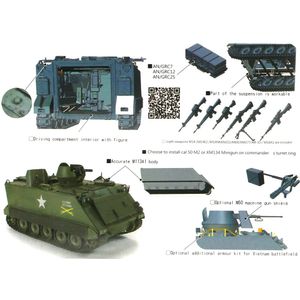 AFV Club M13A1 ACAV Vietnam War Military Vehicle Model Kit Scale 1:35
