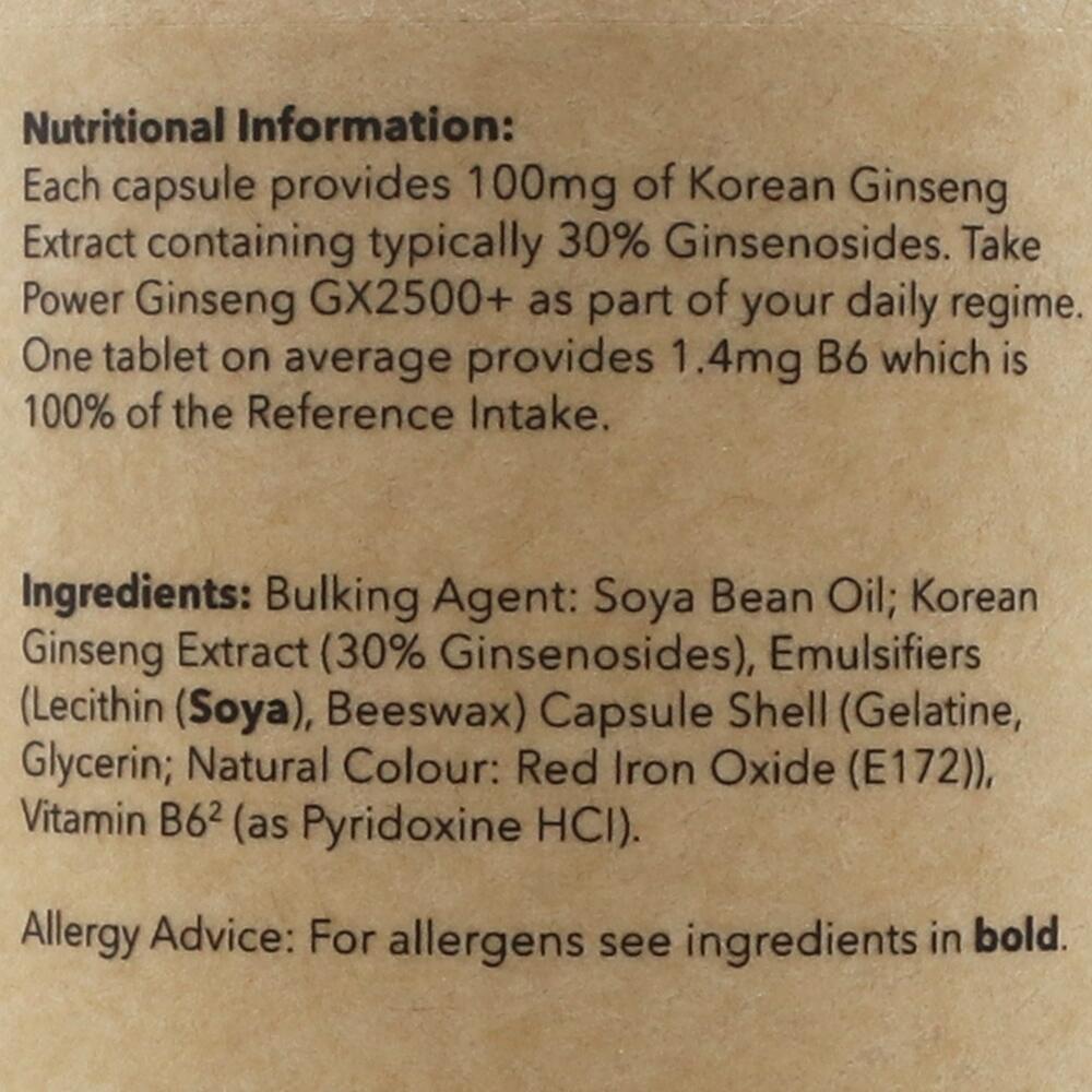 Power Health Power Ginseng GX2500+ 60 Capsules Food Supplement ...