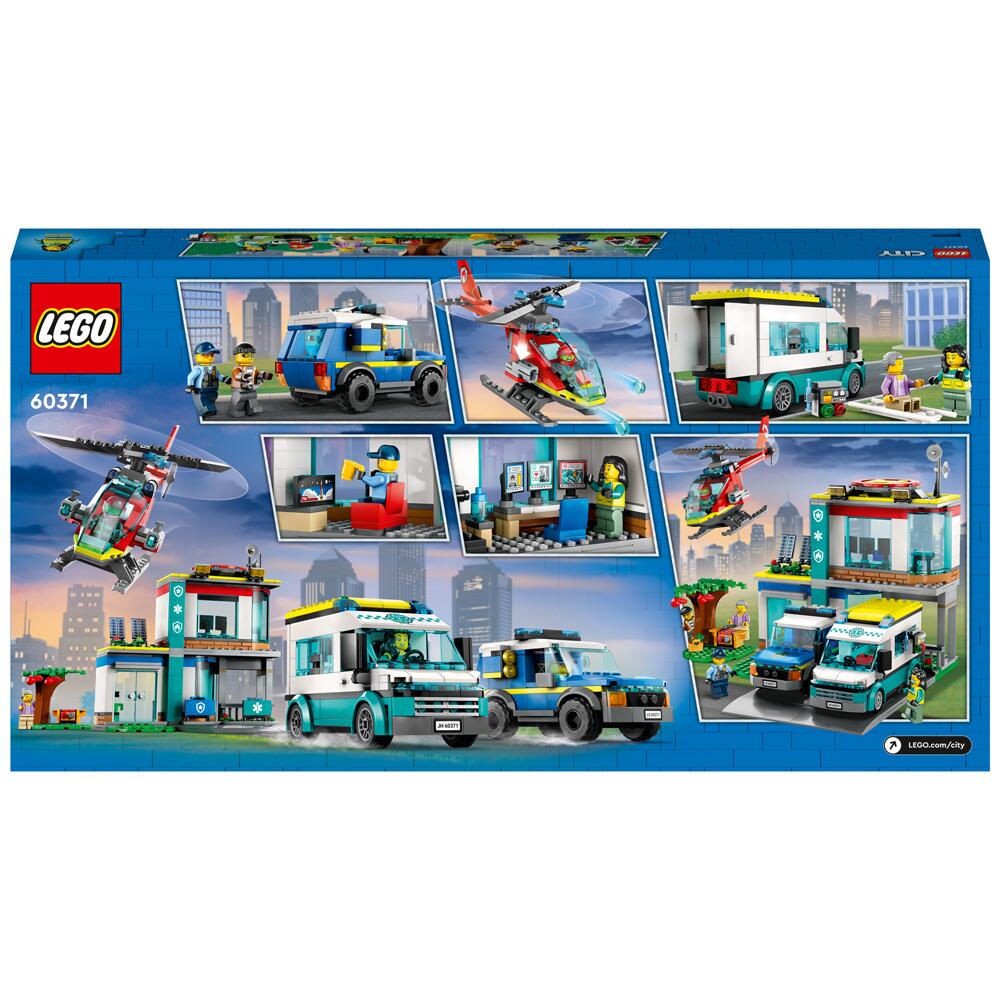 LEGO City Emergency Vehicles HQ Building Set Toy 706 Pieces for Ages 6+