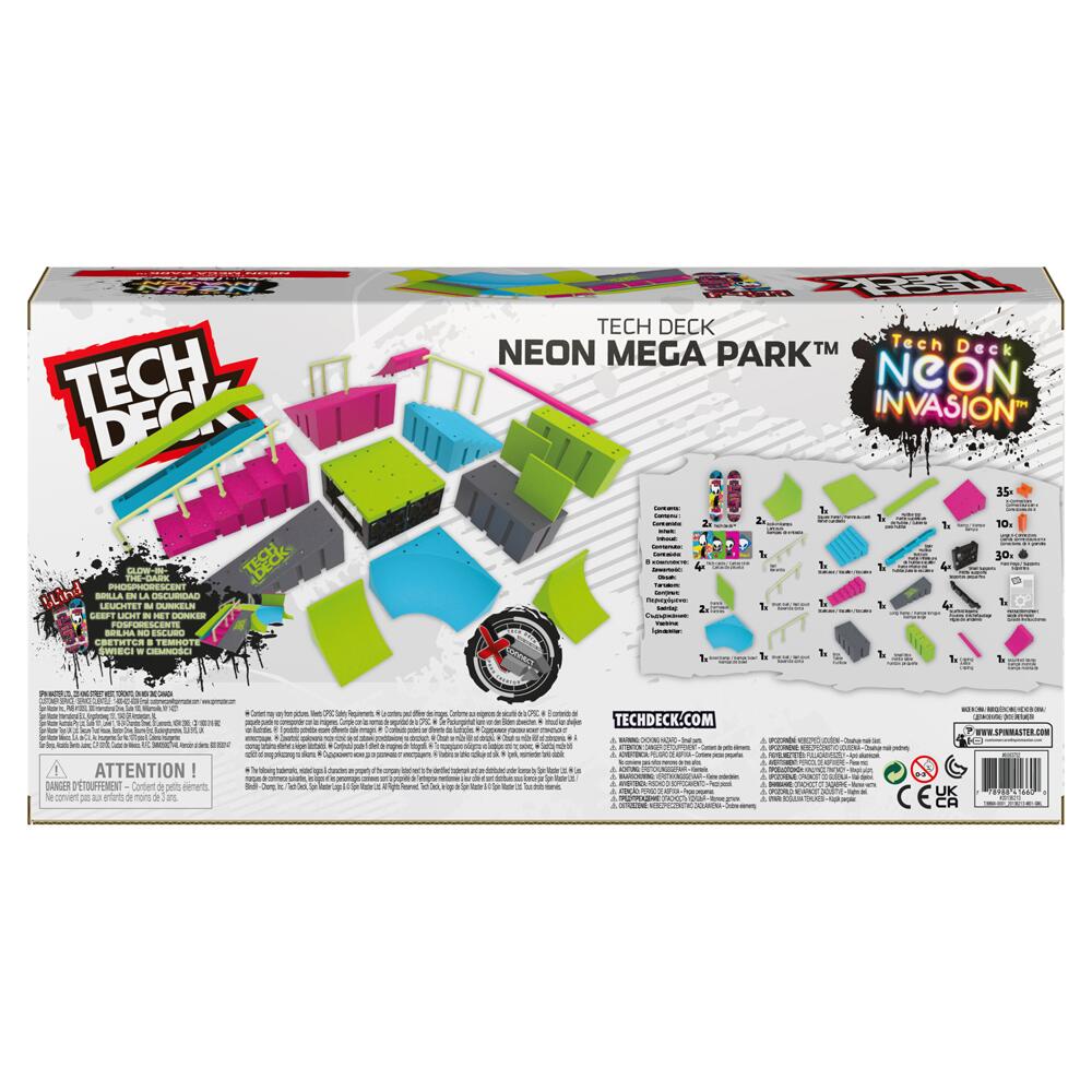 Tech Deck Neon Mega Park X-Connect Set Glow in the Dark