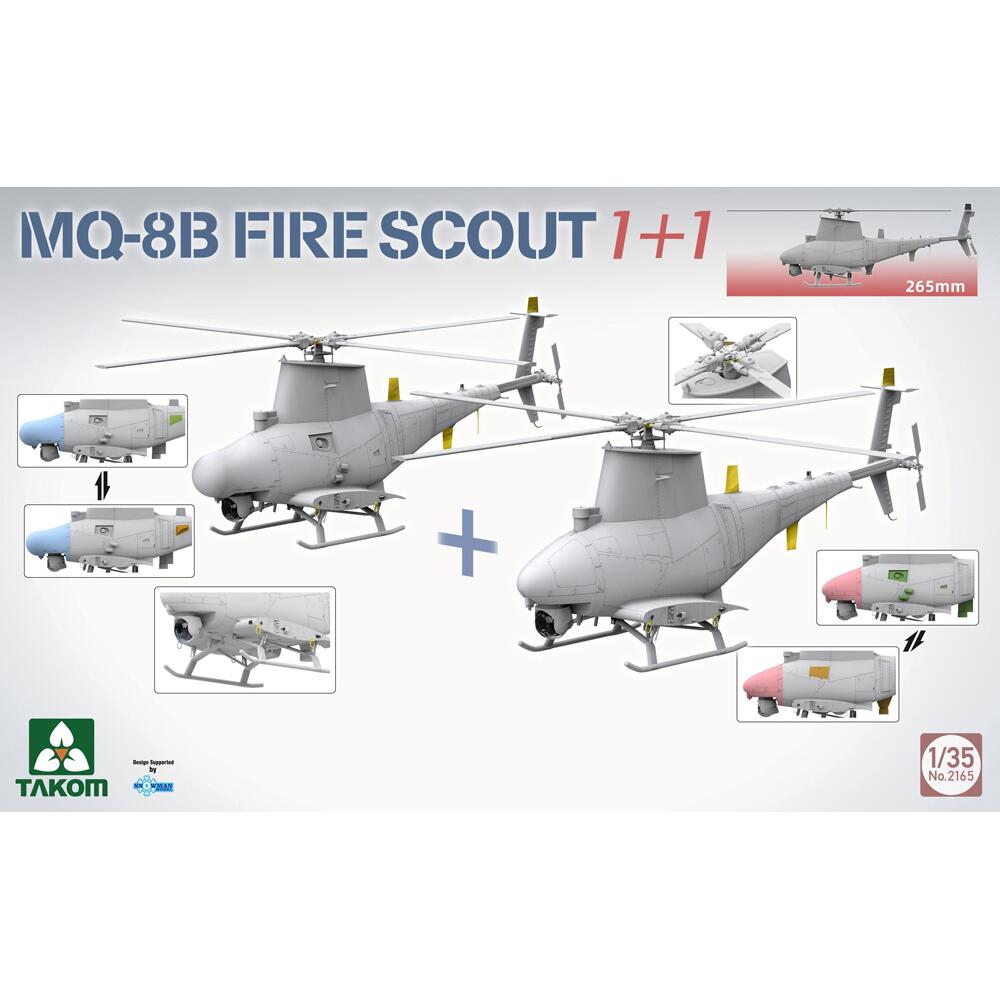 Takom MQ-8B Fire Scout RUAV Military Helicopters Model Kit Scale 1:35