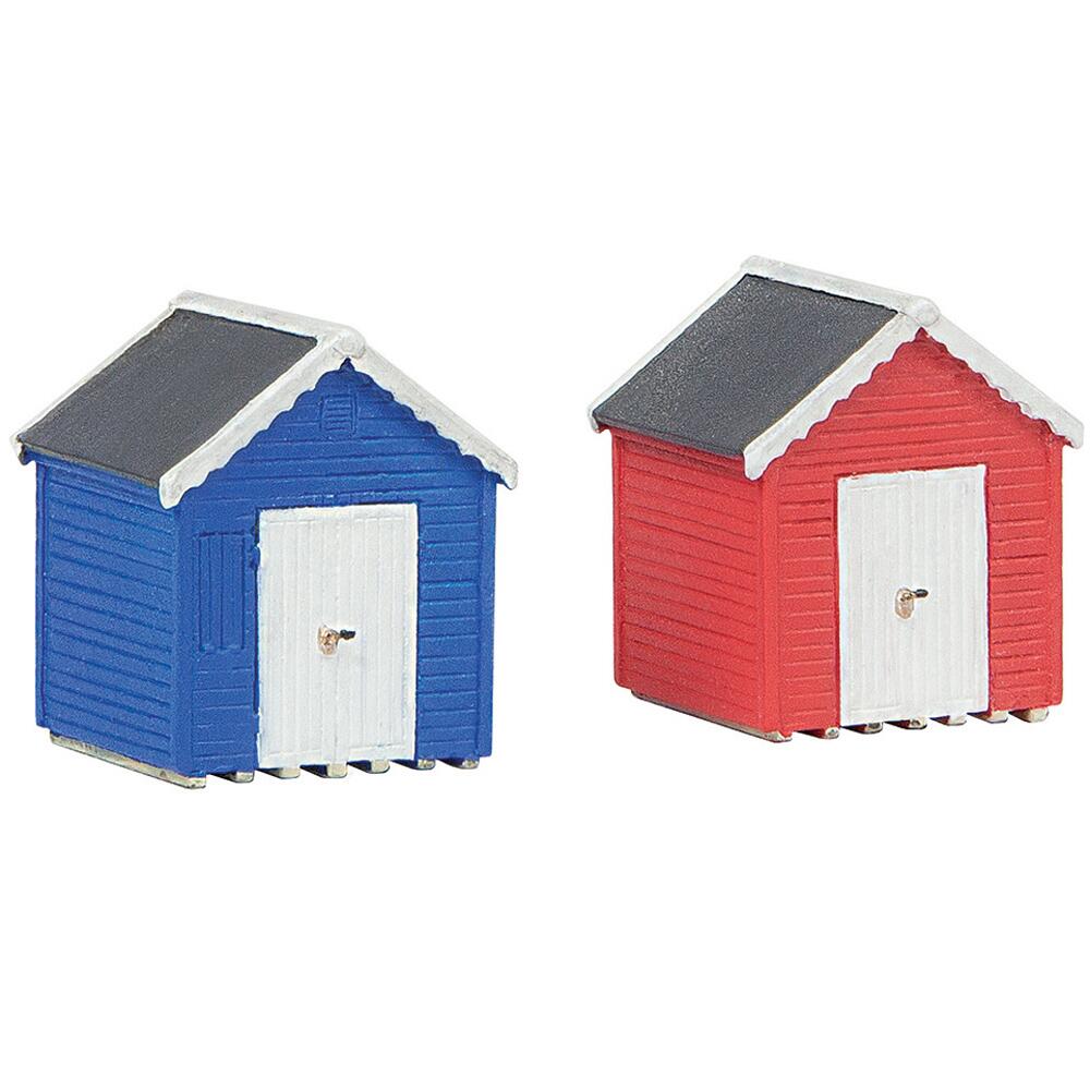 Scenecraft Graham Farish Beach Huts x2 Model Railway N Gauge 1:148 Scale