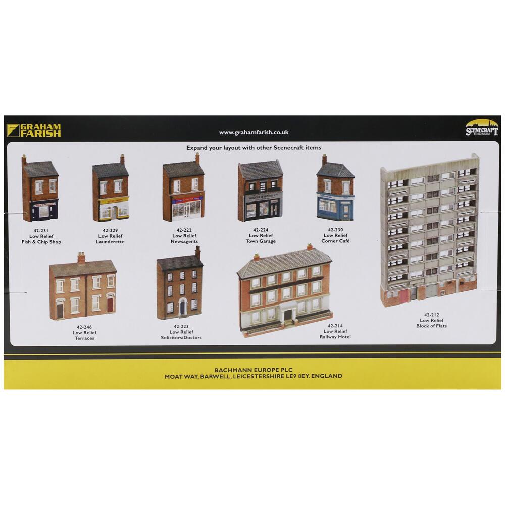 Scenecraft Graham Farish Low Relief Stone Factory N Gauge Model Railway ...