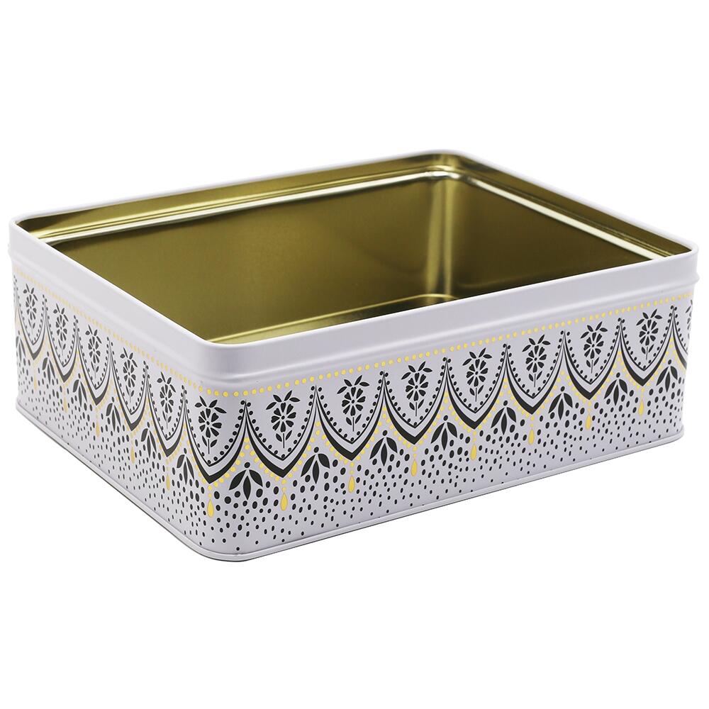 Sara Miller Artisanne Noir Deep Rectangular Storage Tin