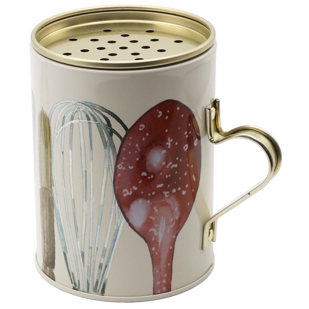 Emma Bridgewater Making & Baking Steel Flour Shaker with Lid and Handle