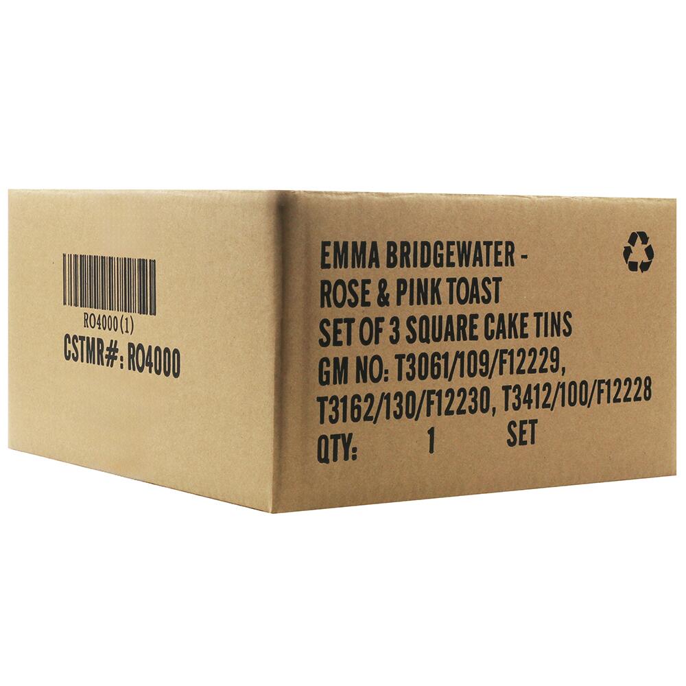 Emma Bridgewater Roses Set of 3 Square Cake Tins