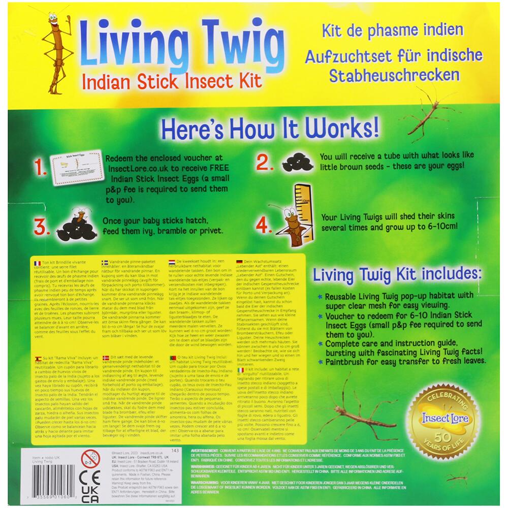 Insect Lore Living Twig Indian Stick Insect Kit
