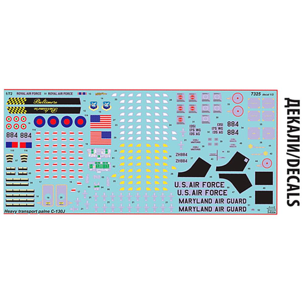 Zvezda Hercules C-130J Heavy Transport Plane Military Model Kit Scale 1:72