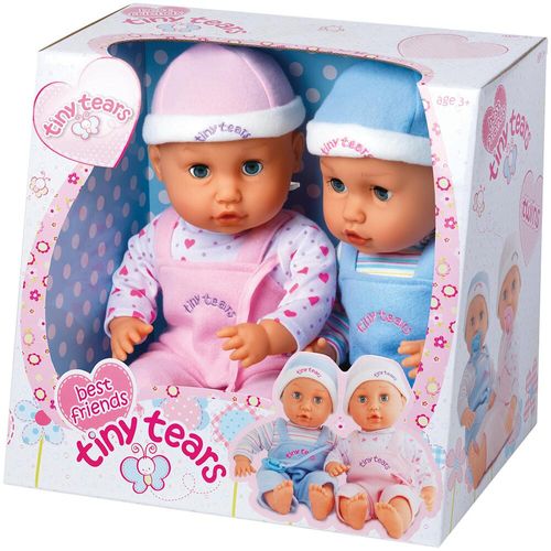 Tiny Tears Best Friends Twin Dolls Timmy and Tilly for Ages 3+