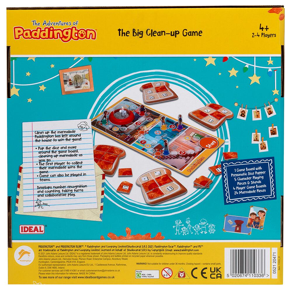 Ideal Paddington The Big Clean Up Board Game for 2-4 Players