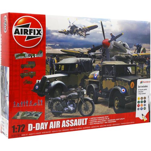 Airfix D-Day Air Assault Diorama Model Kit Gift Set (Scale 1:72)