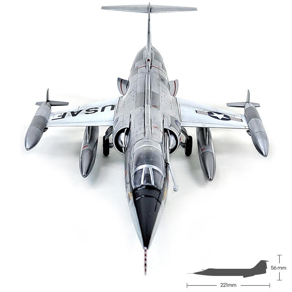 Academy USAF F-104C Starfighter Vietnam War Military Aircraft Model Kit ...