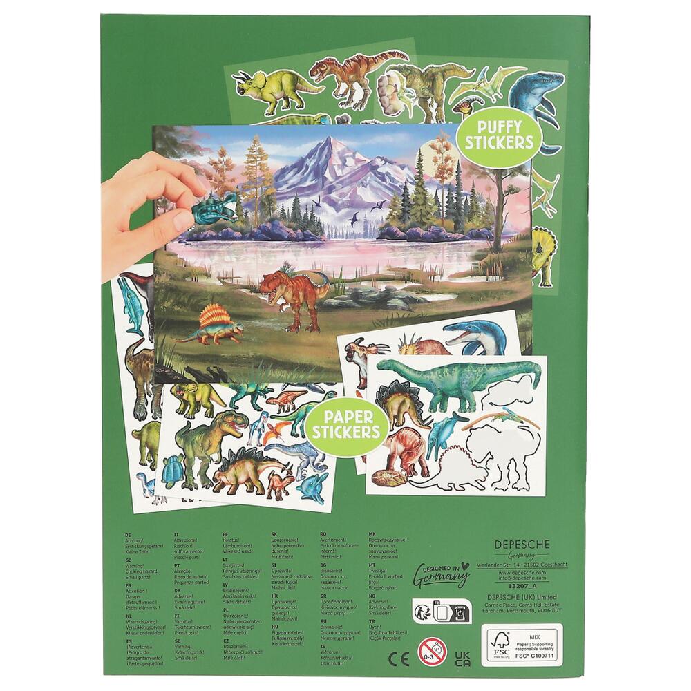 Depesche Dino World Puffy Sticker Book