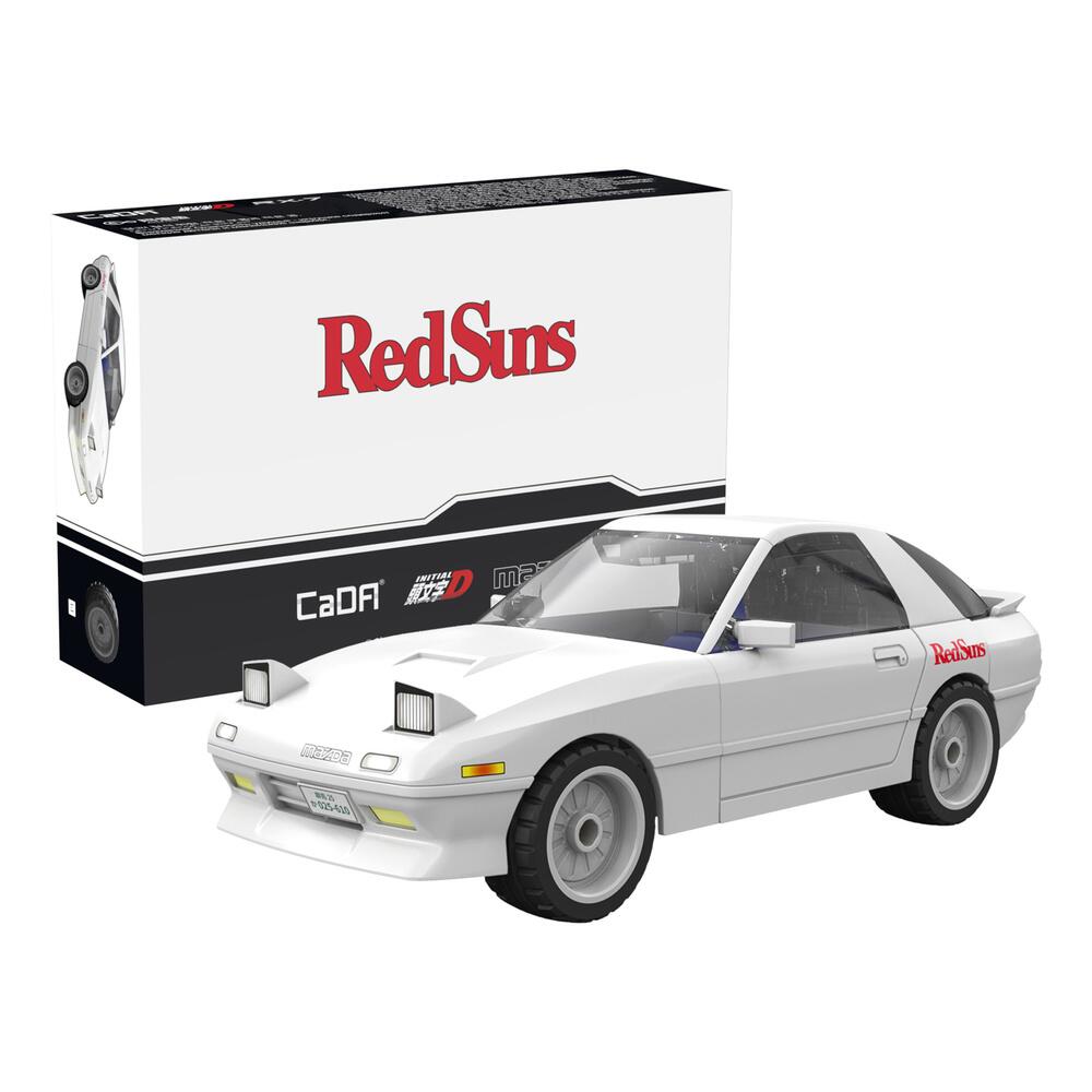 CaDA Initial D RedSuns Mazda RX7- FC3S Construction Toy Scale 1:35
