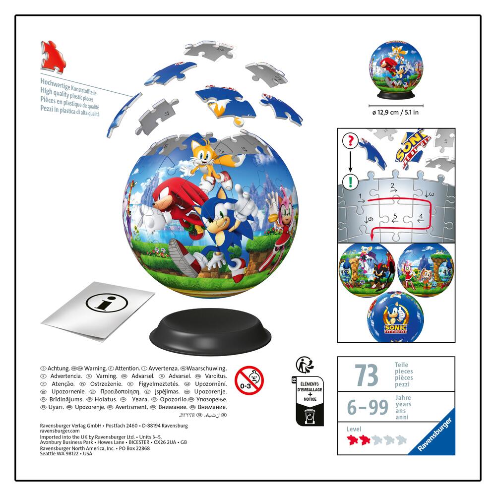 Ravensburger Sonic The Hedgehog 72 Piece 3D Jigsaw Puzzle