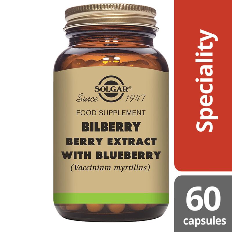 Solgar Bilberry Berry Extract 60 Vegetable Capsules