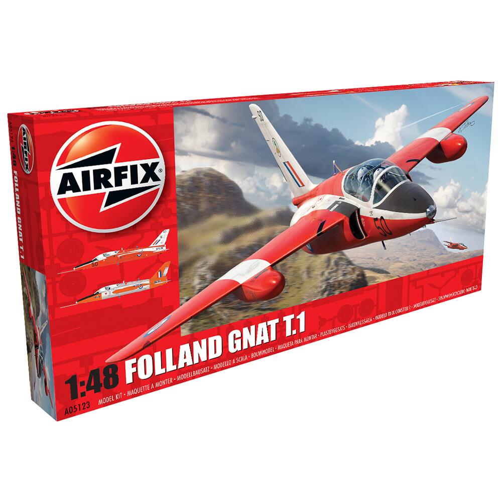 Airfix Folland Gnat T.1 Military Trainer Aircraft Model Kit Scale 1:48