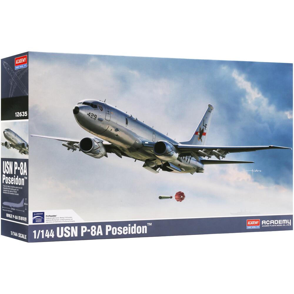 Academy US Navy P-8A Poseidon Maritime Patrol Aircraft Scale 1:144