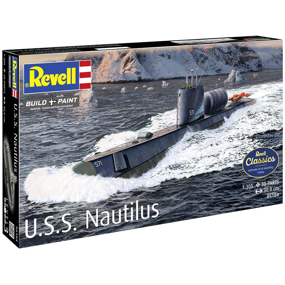 Revell U.S.S. Nautilus Military Submarine Model Kit Scale 1:305