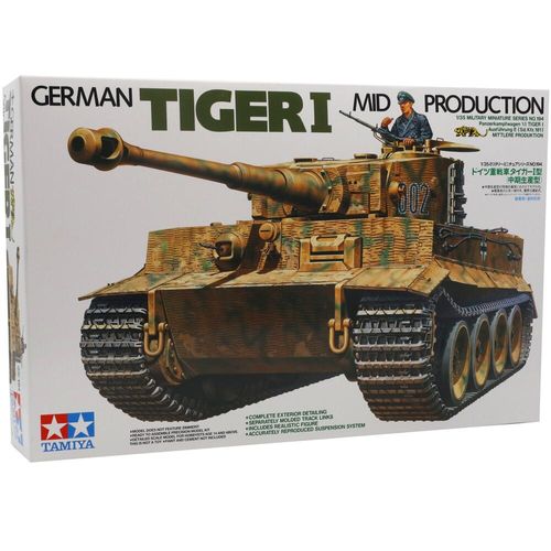 Tamiya German Tiger I Mid Production Plastic Model Kit Set 35194 Scale 1/35