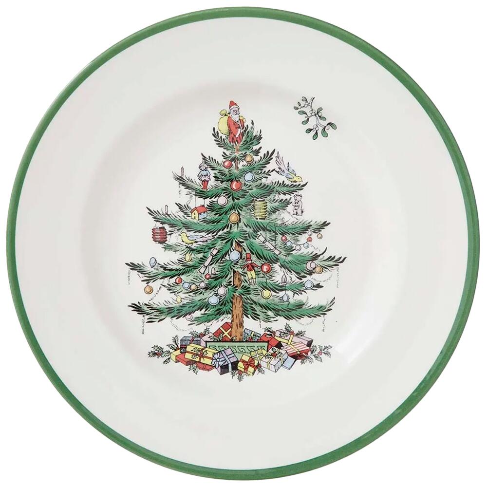 Spode Christmas Tree Dinner Plates Set of 4