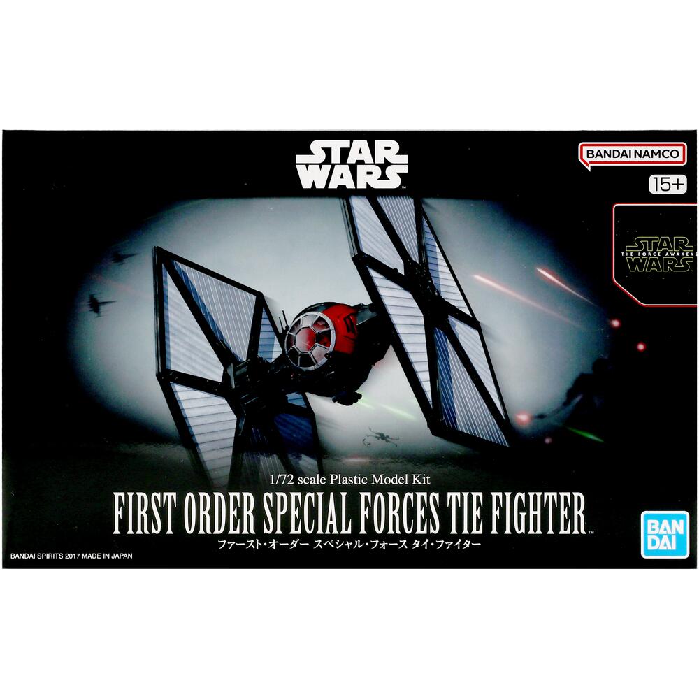 Bandai First Order Special Forces Tie Fighter Model Kit Scale 1:72
