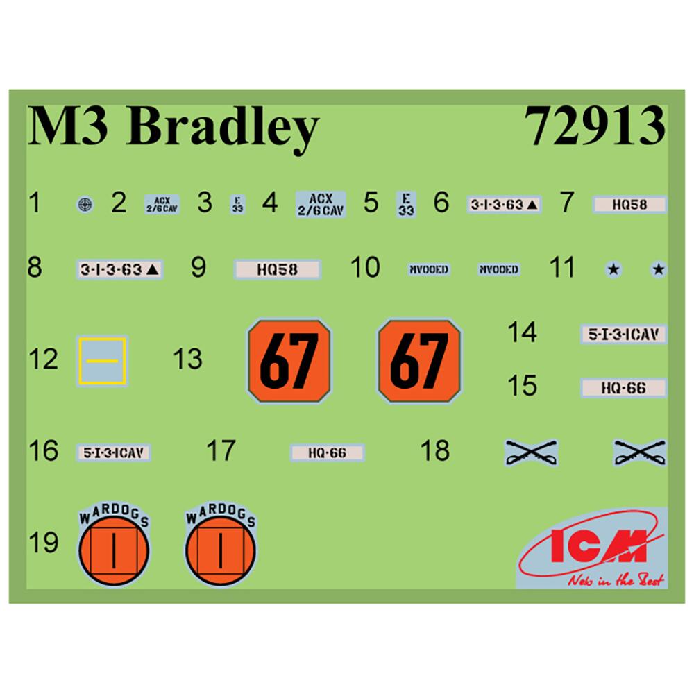 ICM Military M3 Bradley U.S. Cavalry Fighting Vehicle Scale 1:72