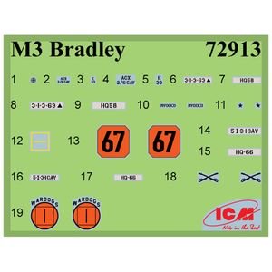 ICM Military M3 Bradley U.S. Cavalry Fighting Vehicle Scale 1:72