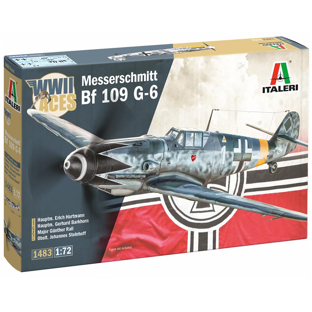 Italeri Messerschmitt Bf 109 G-6 WWII Aces Military Aircraft Model Kit ...