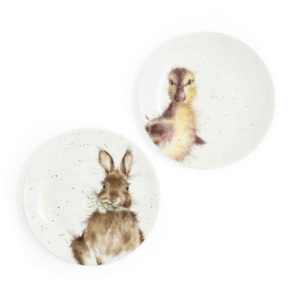 Royal Worcester Wrendale Designs Set of Two Fine Bone China Coupe Plates