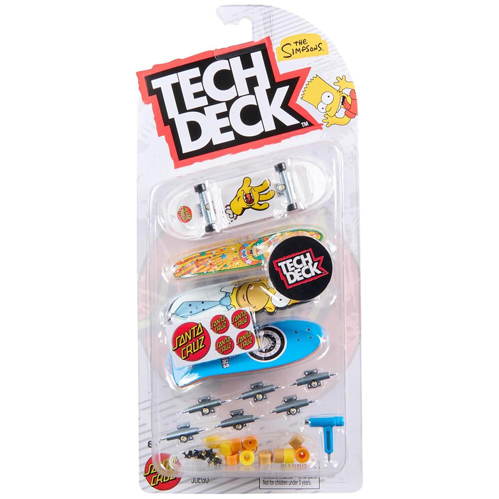 Tech Deck Fingerboard 4 Pack Santa Cruz The Simpsons