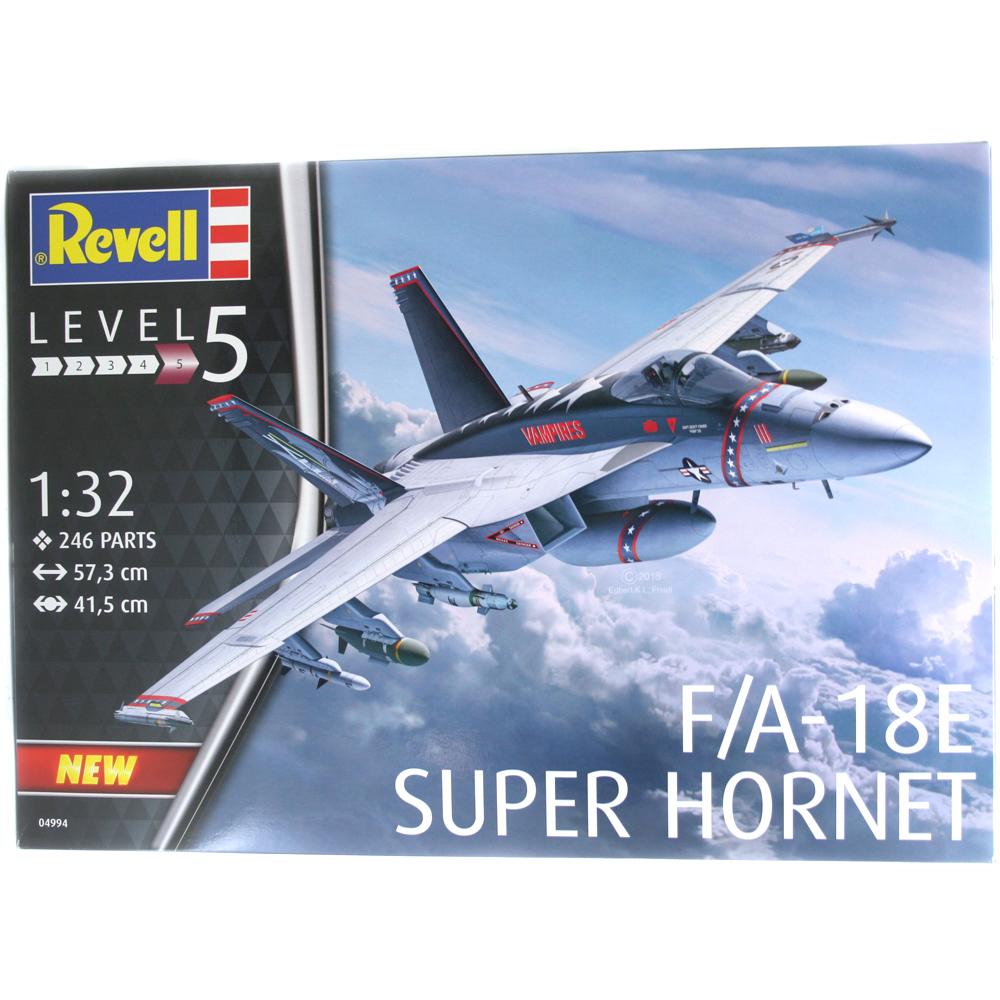 Revell F/A-18E Super Hornet Plane Model Kit Level 5 Scale 132 NO PAINT
