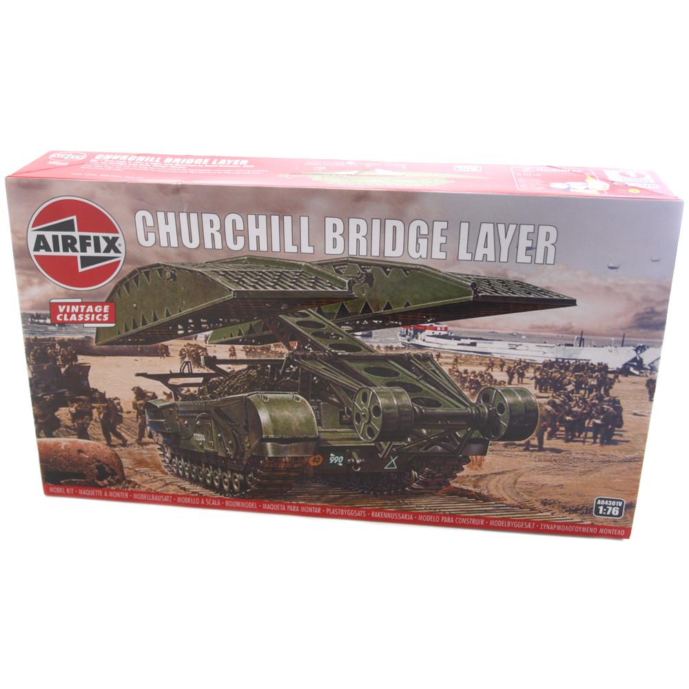 Airfix Vintage Classics Churchill Bridge Layer Tank Model Kit (Scale 1:76)