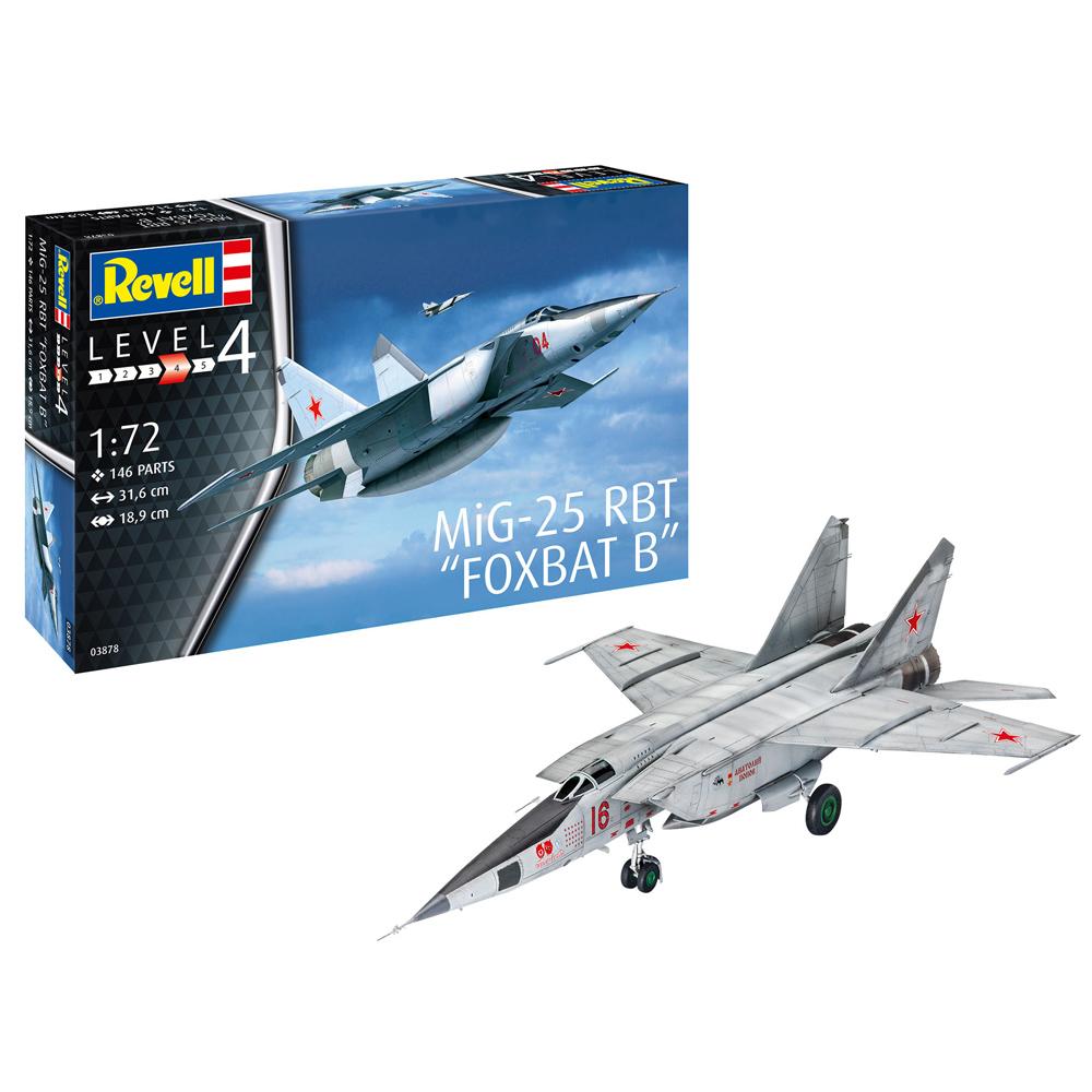 Revell MiG-25 RBT Foxbat B Aircraft Model Kit (Level 4) (Scale 1:72)