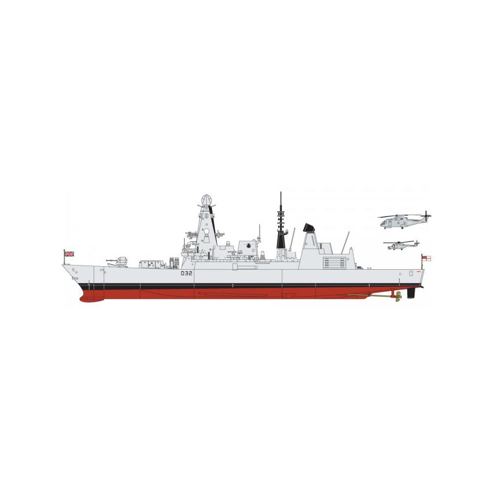Airfix Type 45 Destroyer Ship Model Kit (Scale 1:350)