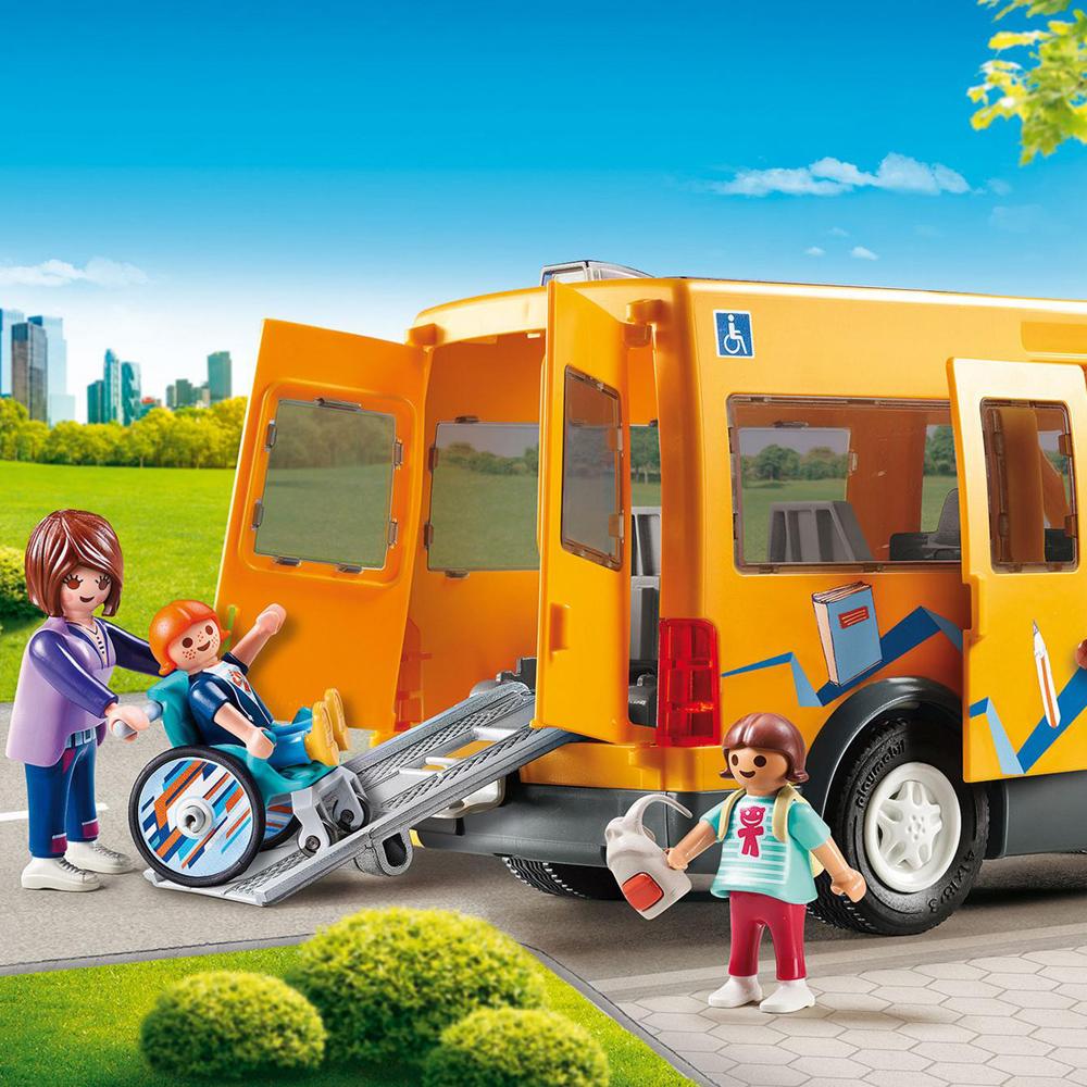 Playmobil City Life School Van with Wheelchair Ramp Playset