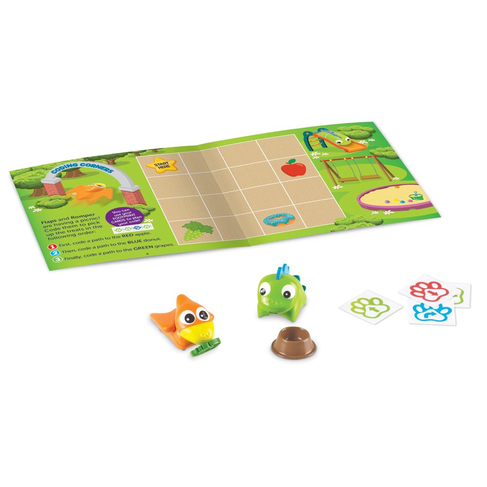 Learning Resources Coding Critters Pair-a-Pets ROMPER & FLAPS with Book