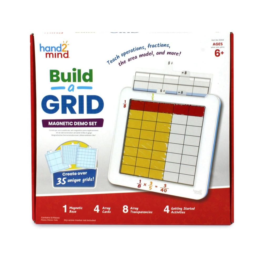 Learning Resources Hand2Mind Build-A-Grid Magnetic Demonstration Set