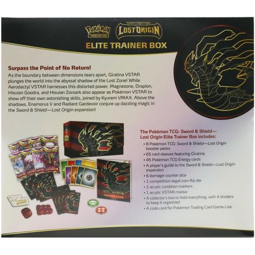 Pokemon Trading Card Game Lost Origin Elite Trainer Box with 8 Booster ...