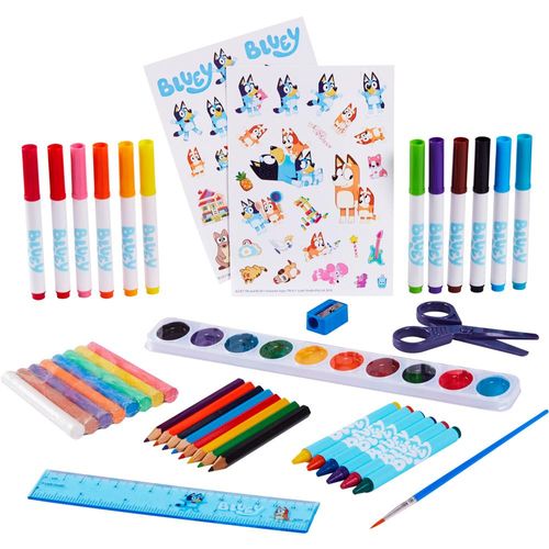 Bluey Art Compendium Set with Pens, Pencils, Paints, Crayons and ...