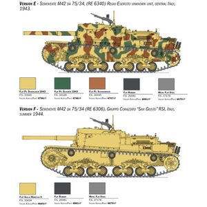 Italeri Semovente M42 da 75/34 Italian Tank Military Model Kit 14cm ...